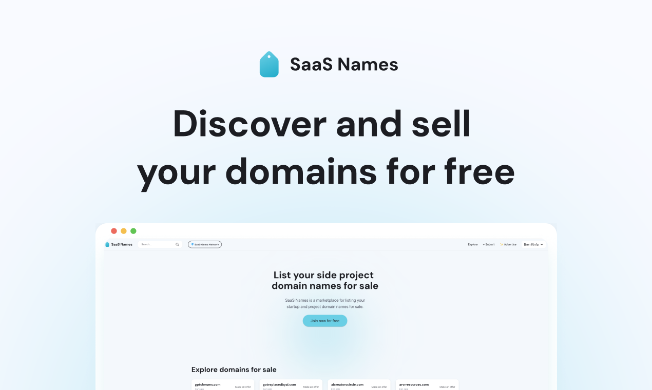Brandable SaaS & Startup Domain Names | SaaS Names
